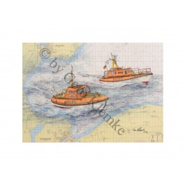 Seenotrettershop - Kunstdruck des SRB TAMINA und SIEGFRIED BOYSEN